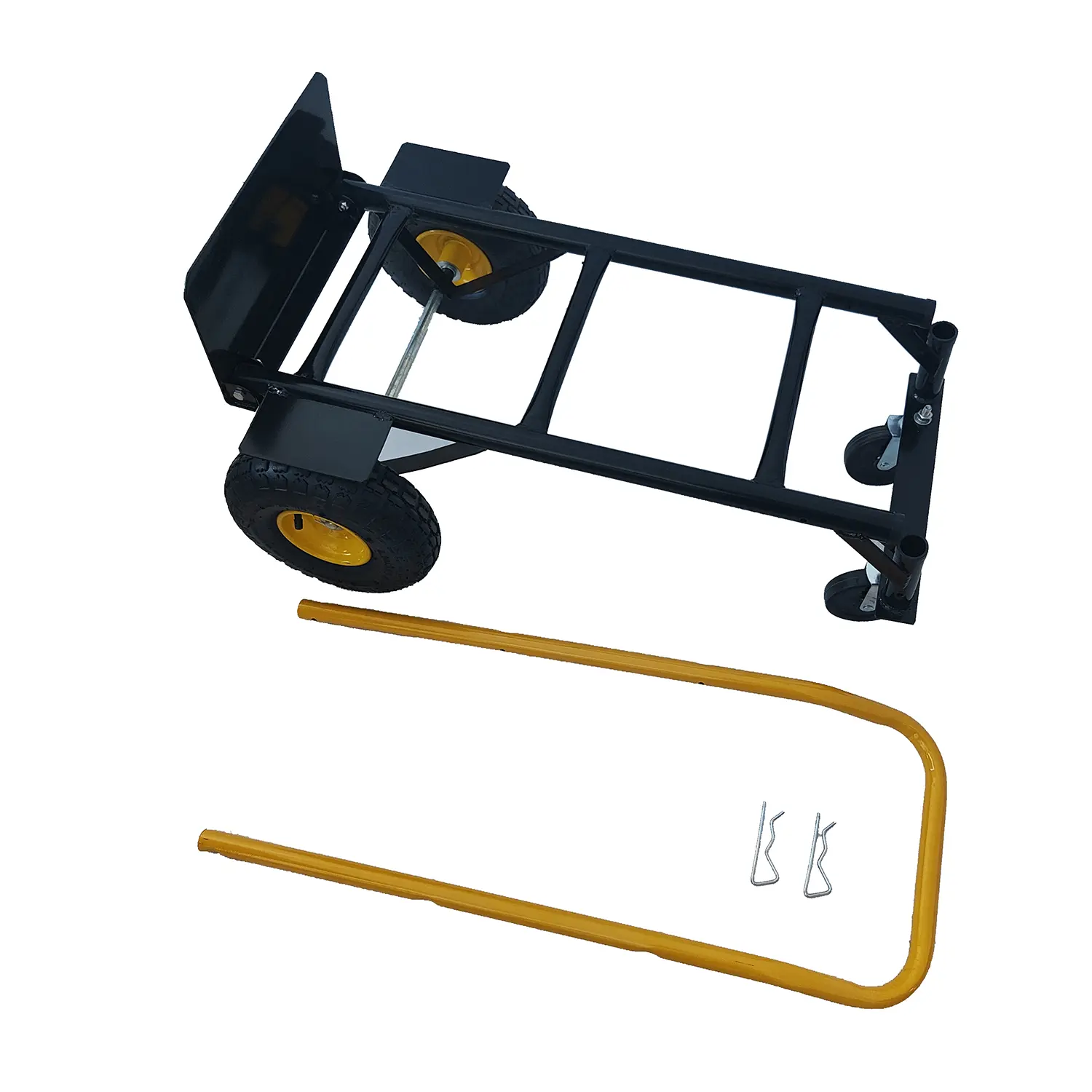 Hand Truck Dual Purpose 2 Wheel Dolly Cart and 4 Wheel Push Cart with ...